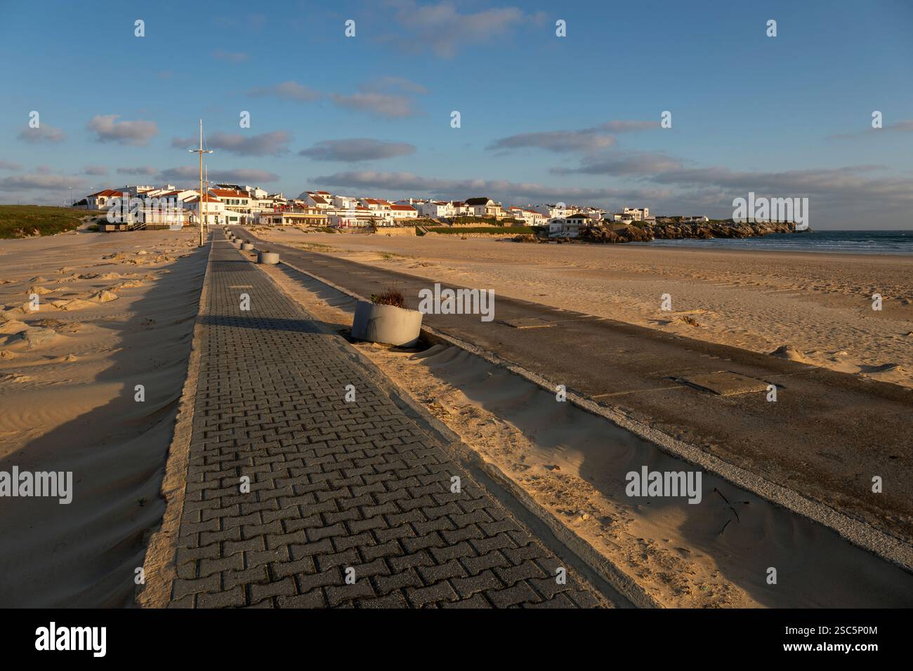Portugal, Oeste Region, Baleal, The Causeway linking Baleal Island to ...