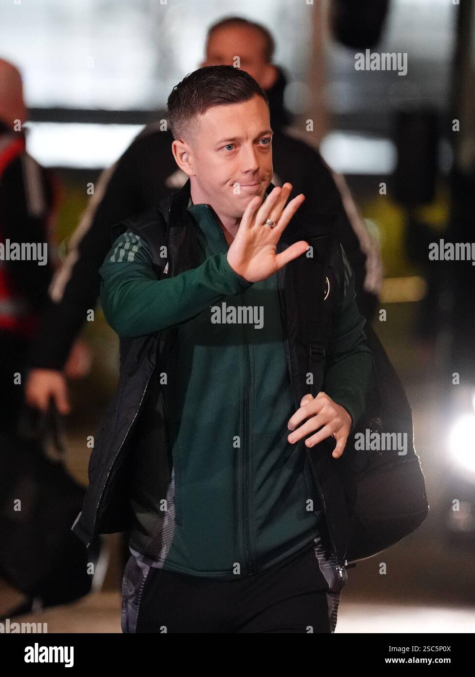 Celtic's Callum McGregor arrives at the ground ahead of the William ...