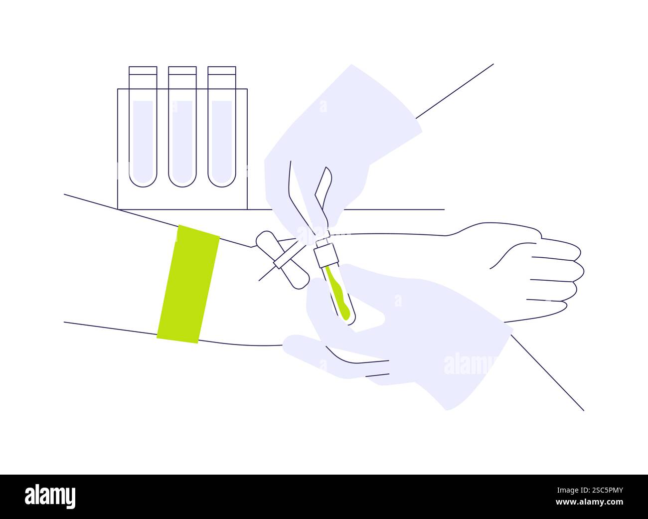 Take a blood sample abstract concept vector illustration Stock Vector ...