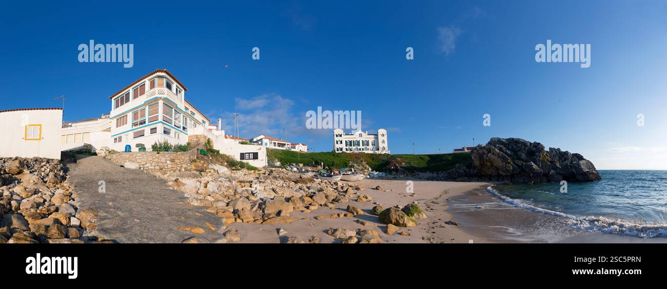 Portugal, Oeste Region, Baleal Island, Panoramic Views of Praia dos ...