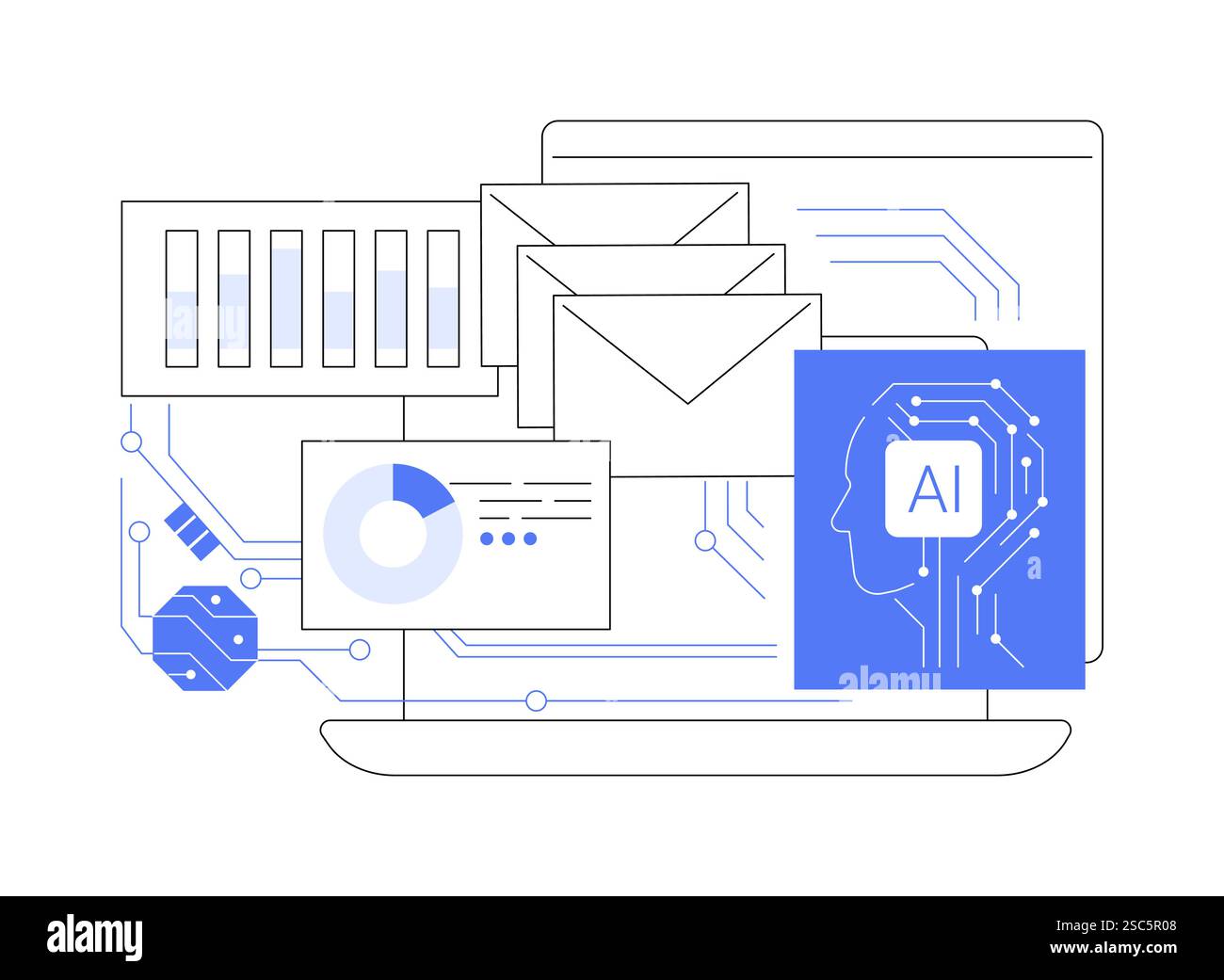AI-Driven Email Campaign Optimization abstract concept vector illustration Stock Vector Image ...