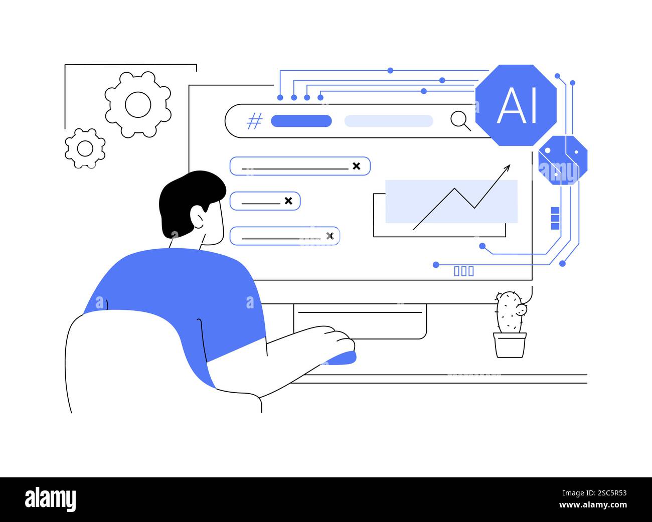 AI-Powered SEO Optimization abstract concept vector illustration Stock ...