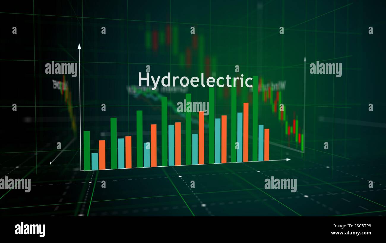 Green energy clean power and sustainable economy charts and graphs ...