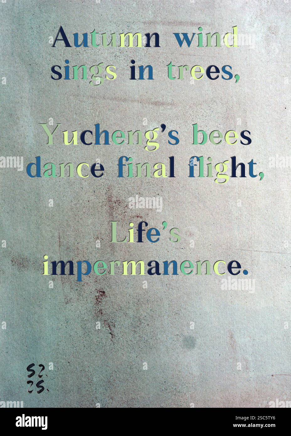 Autumn wind sings in trees, Yucheng's bees dance final flight, Life's ...