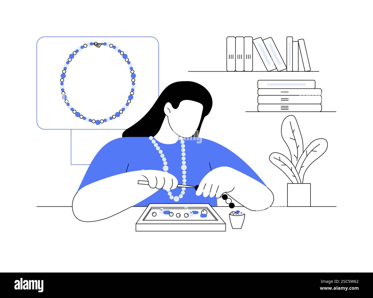 Making jewelry isolated cartoon vector illustrations Stock Vector Image ...