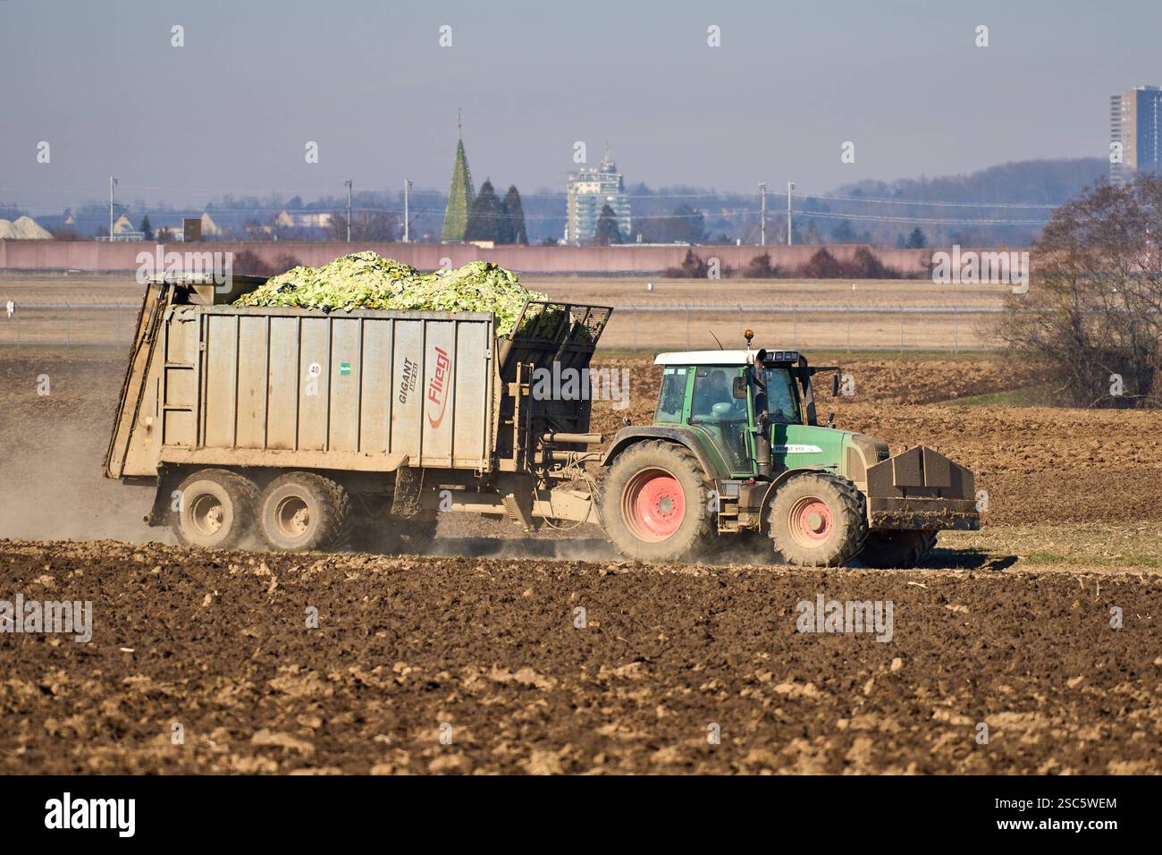 Stuttgart, Baden-Württemberg, Germany - February 5, 2025: A farmer with ...