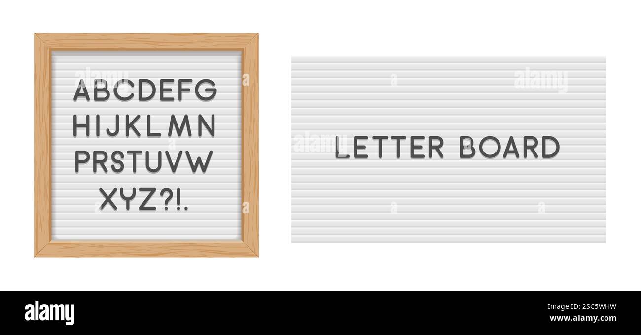 Minimalist Letter Board with Wooden Frame and Alphabet Letters. Letter ...