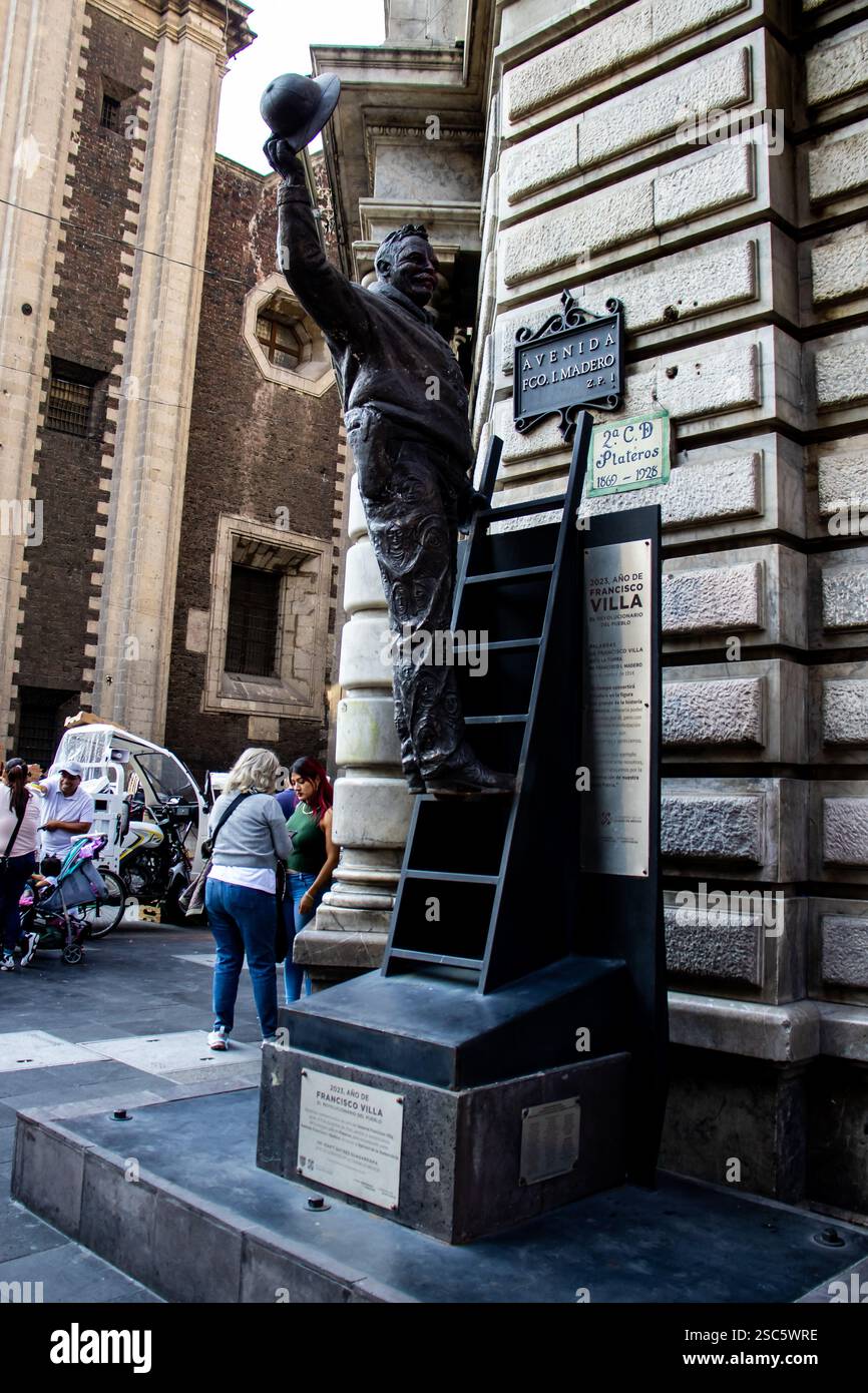 Mexico City, Mexico - October 24, 2024: Monument to Pancho Villa at the ...