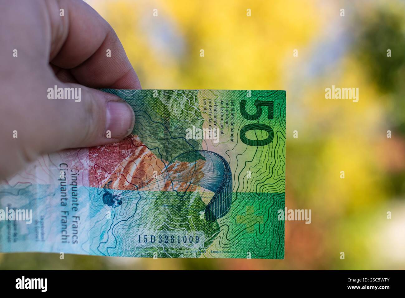 Swiss franc Currency Banknote. CHF Money Currency Stock Photo - Alamy