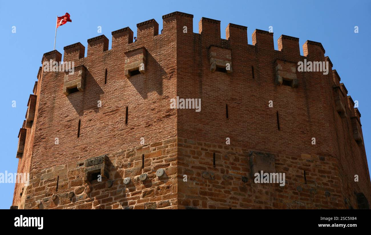 A view from the historic Red Tower in Alanya, Antalya, Turkey Stock ...