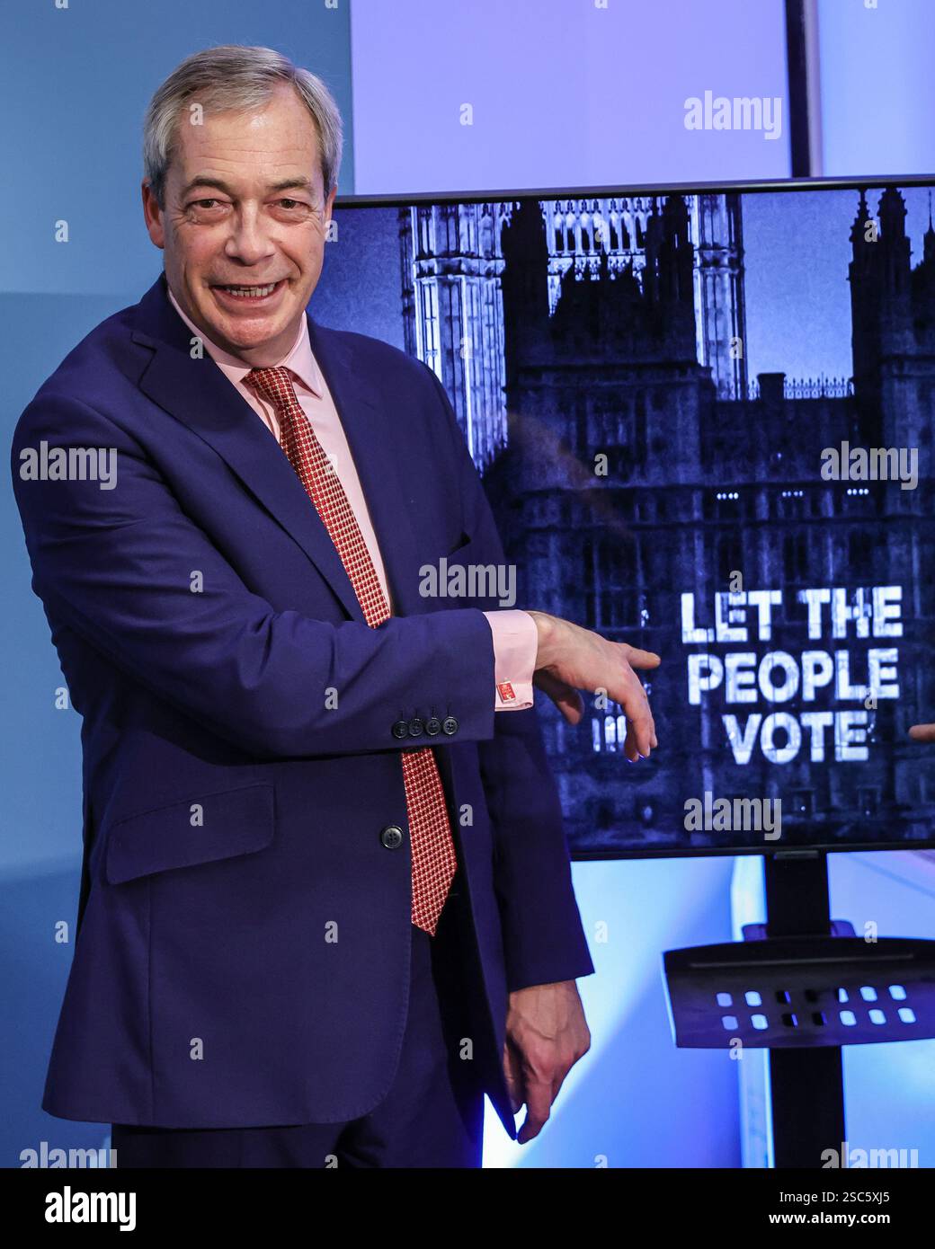 London, UK. 05th Feb, 2025. Nigel Farage, party founder and MP for ...