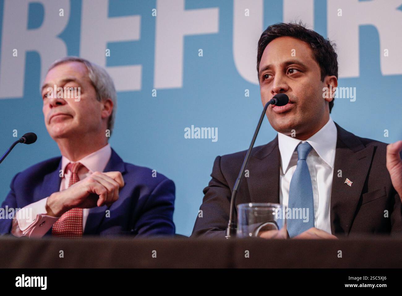 London, UK. 05th Feb, 2025. Nigel Farage, party founder and MP for ...