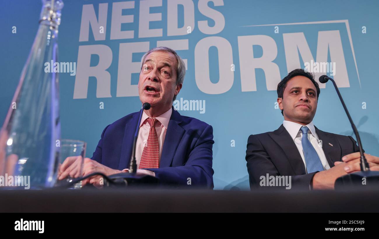 London, UK. 05th Feb, 2025. Nigel Farage, party founder and MP for ...