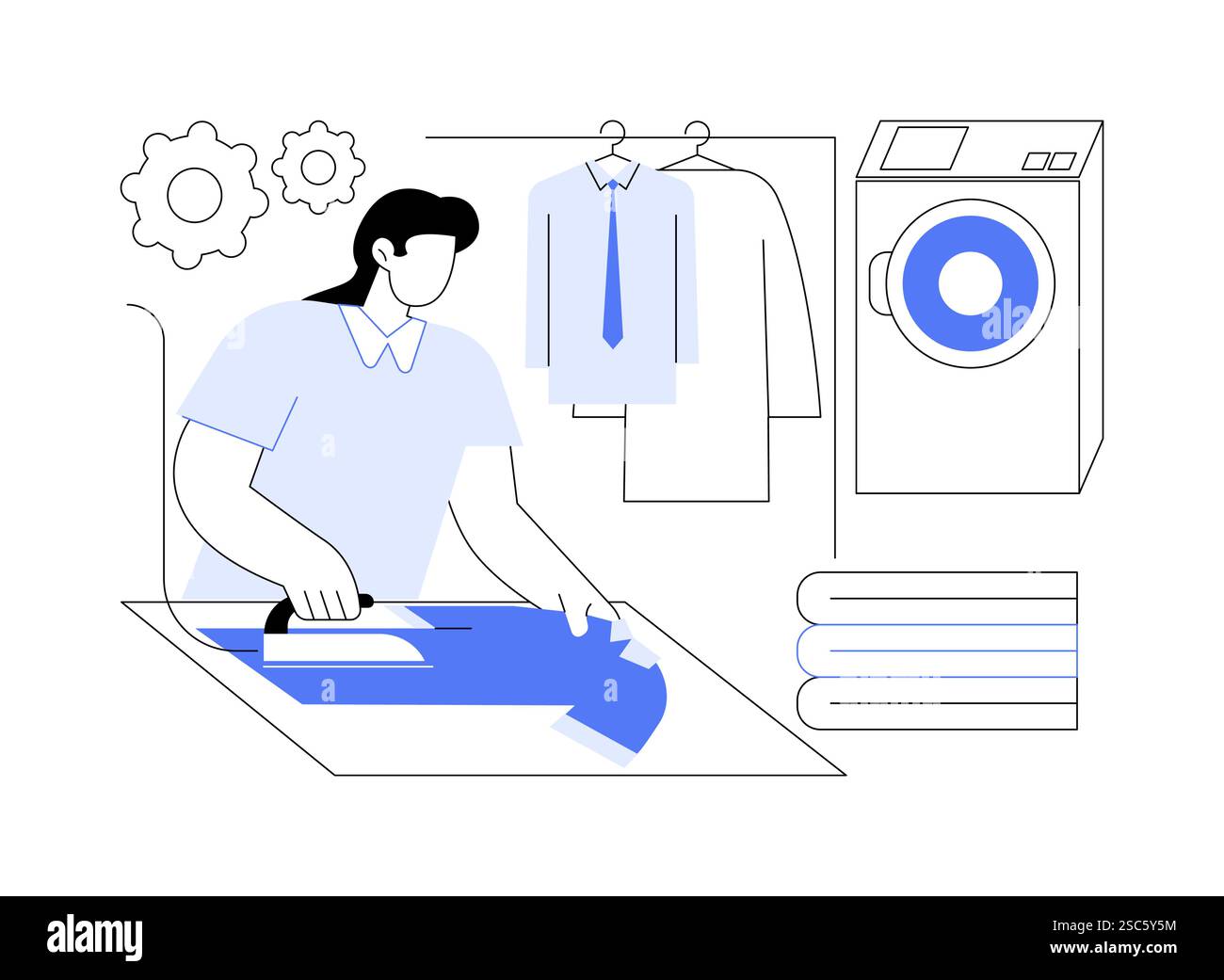 Laundry service isolated cartoon vector illustrations Stock Vector ...