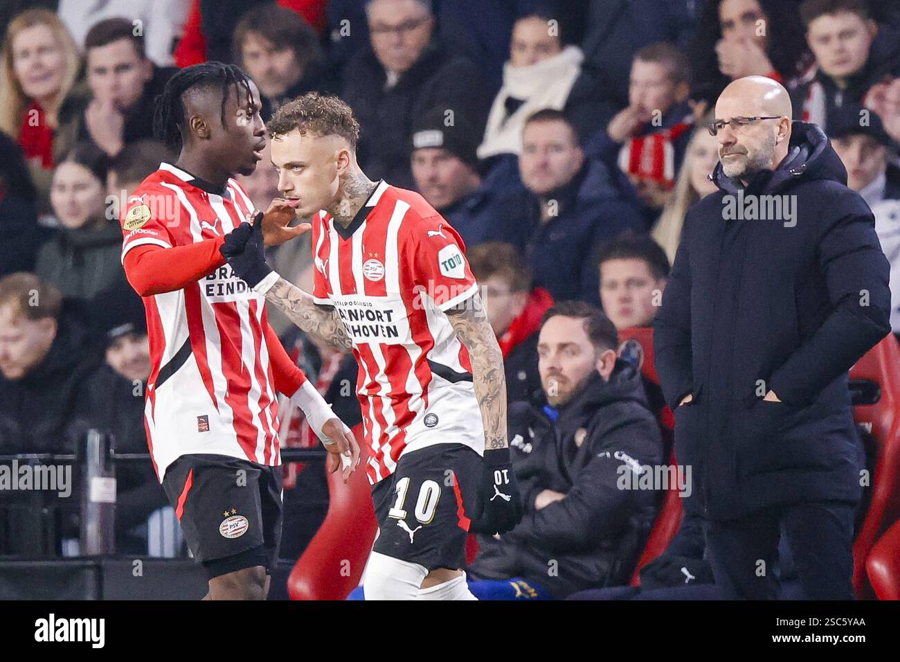 EINDHOVEN, 05-02-2025, Philips Stadium, football, KNVB cup, season 2024/2025, PSV player Johan ...