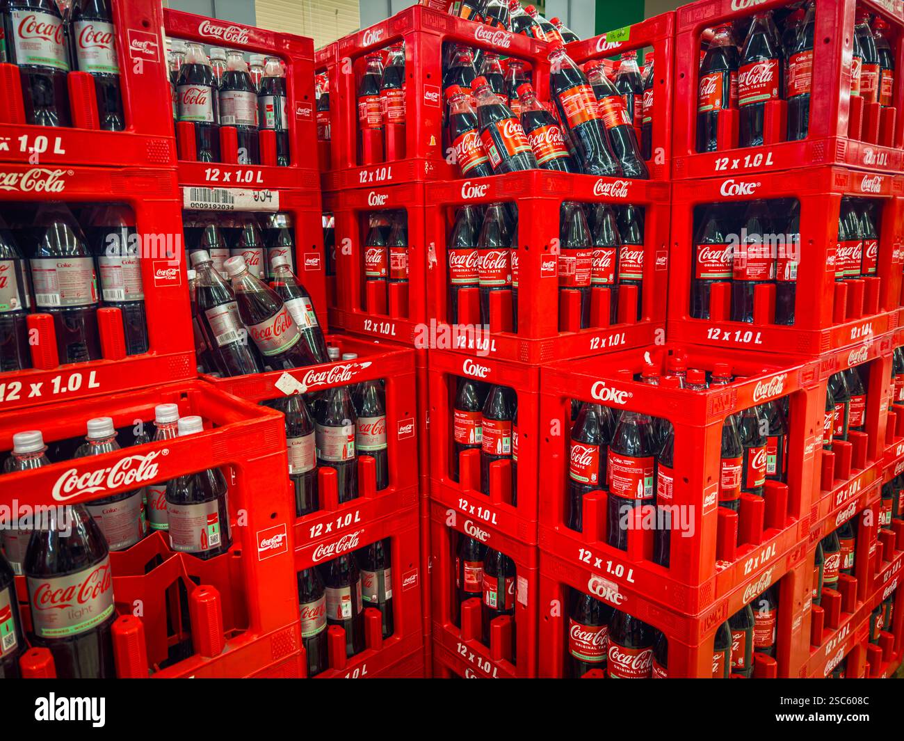 Deutschland, Europa, Coca-Cola, Getränkemarkt, Supermarkt ...