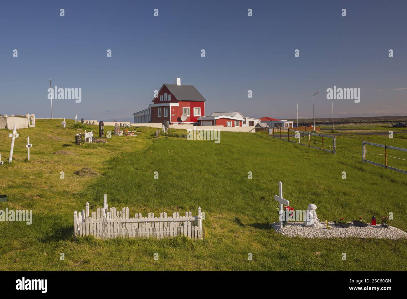 Family home in Hafnir. Reykjanes peninsula, Southwestern Iceland Stock ...