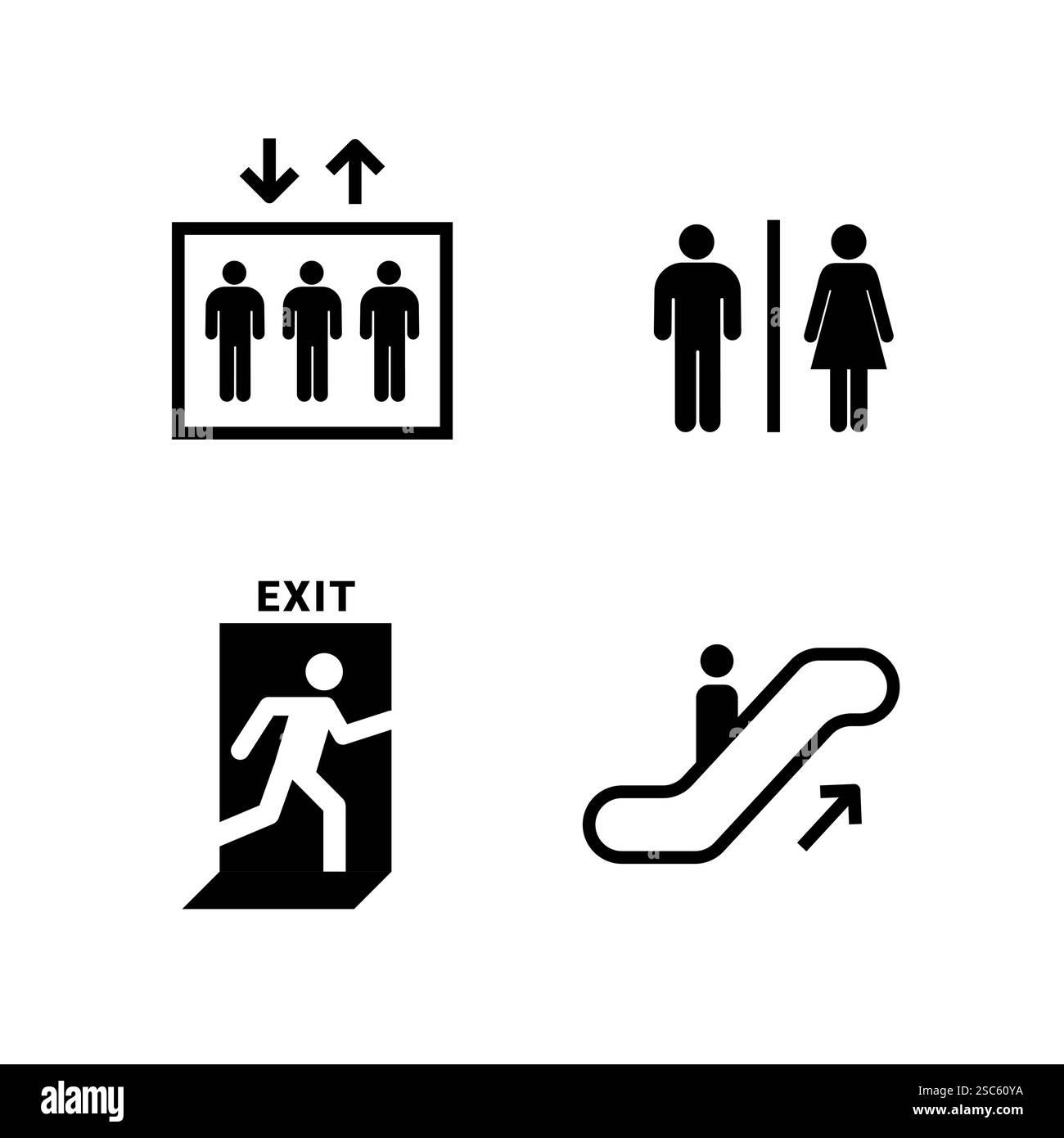 Wayfinding exit sign Black and White Stock Photos & Images - Alamy
