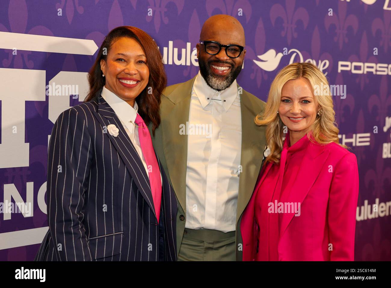 Ayesha Cooper, Dedrick Thomas and Alicia Tillman attend the Purple Carpet of the 6th Annual ...