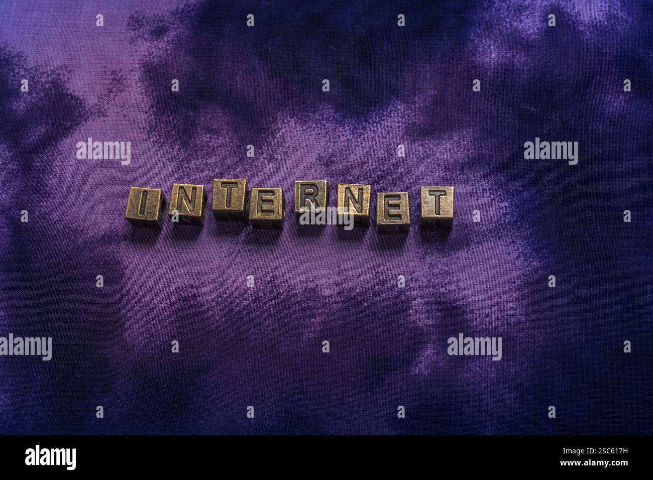 Internet wording with metal letters as net and business concept Stock ...