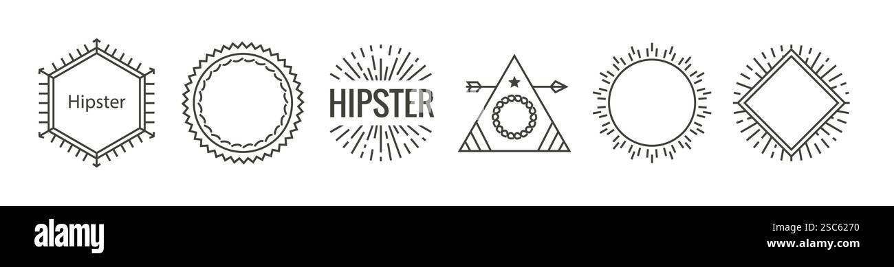 Hipster burst logo sun text anchor. Sun ray cross line hipster premium ...