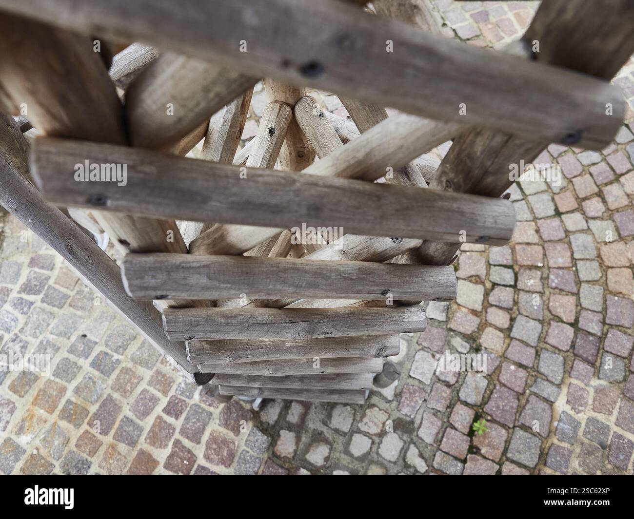 A picture of a detail of a wood veranda Stock Photo - Alamy