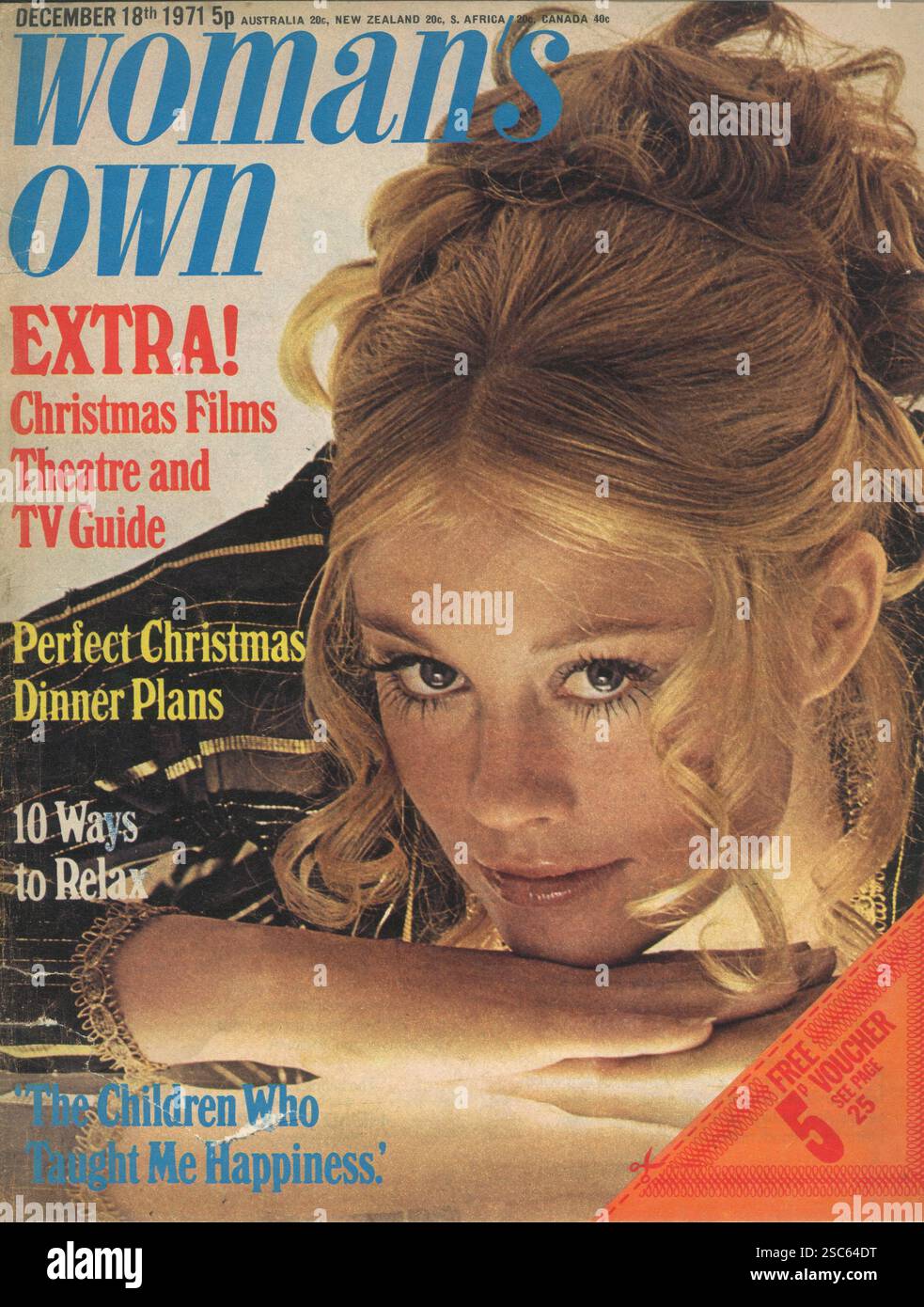 Woman's Own magazine cover, December 1971 Stock Photo - Alamy