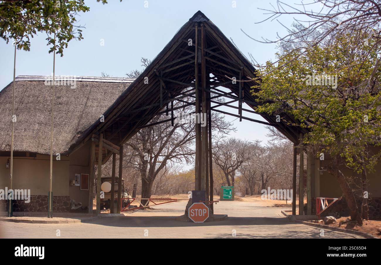 Kruger national park, entrance gate access control. South Africa ...