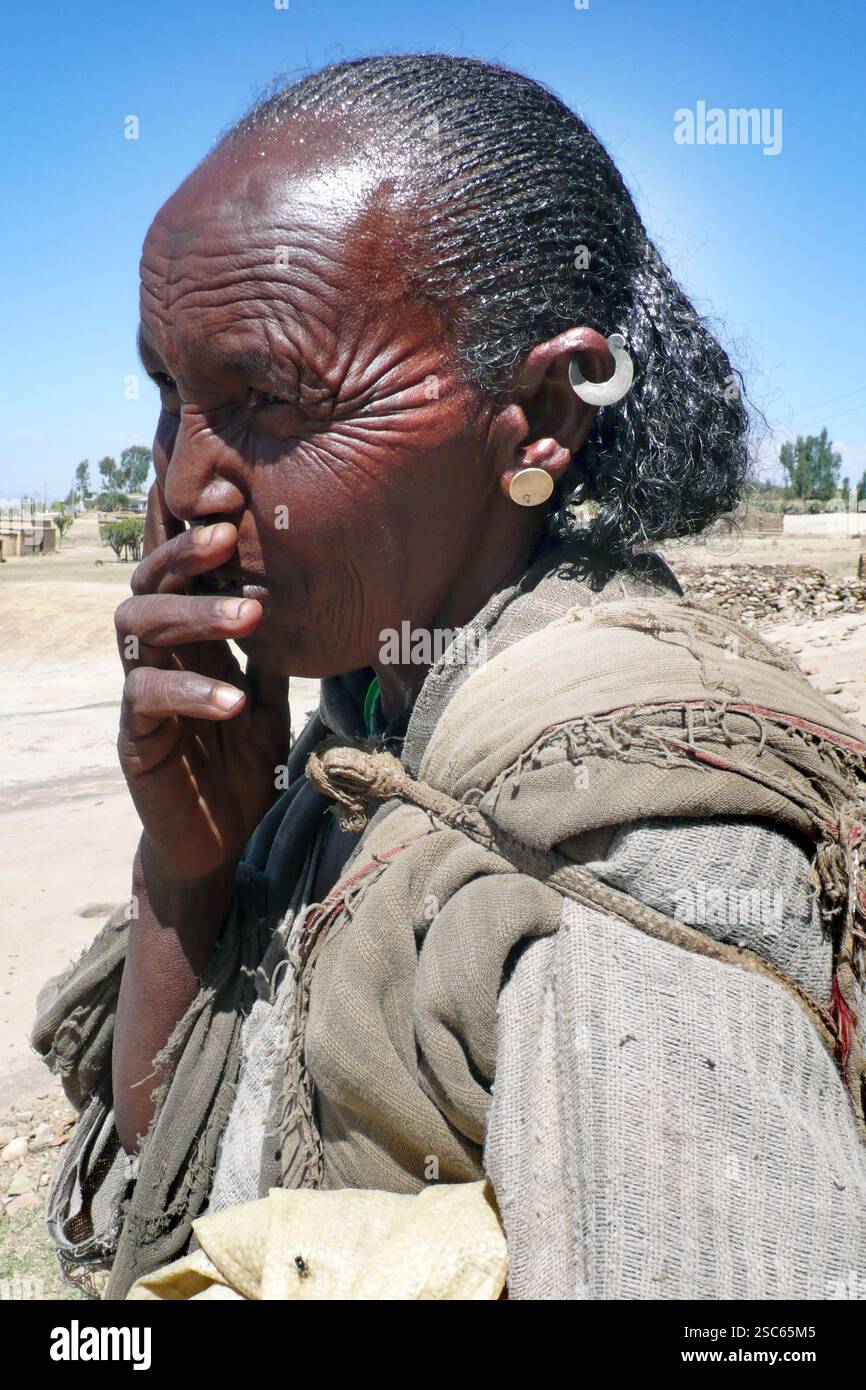 Hairstyle And Jewelry. Tigrinya Woman (Ethiopia Stock Photo - Alamy