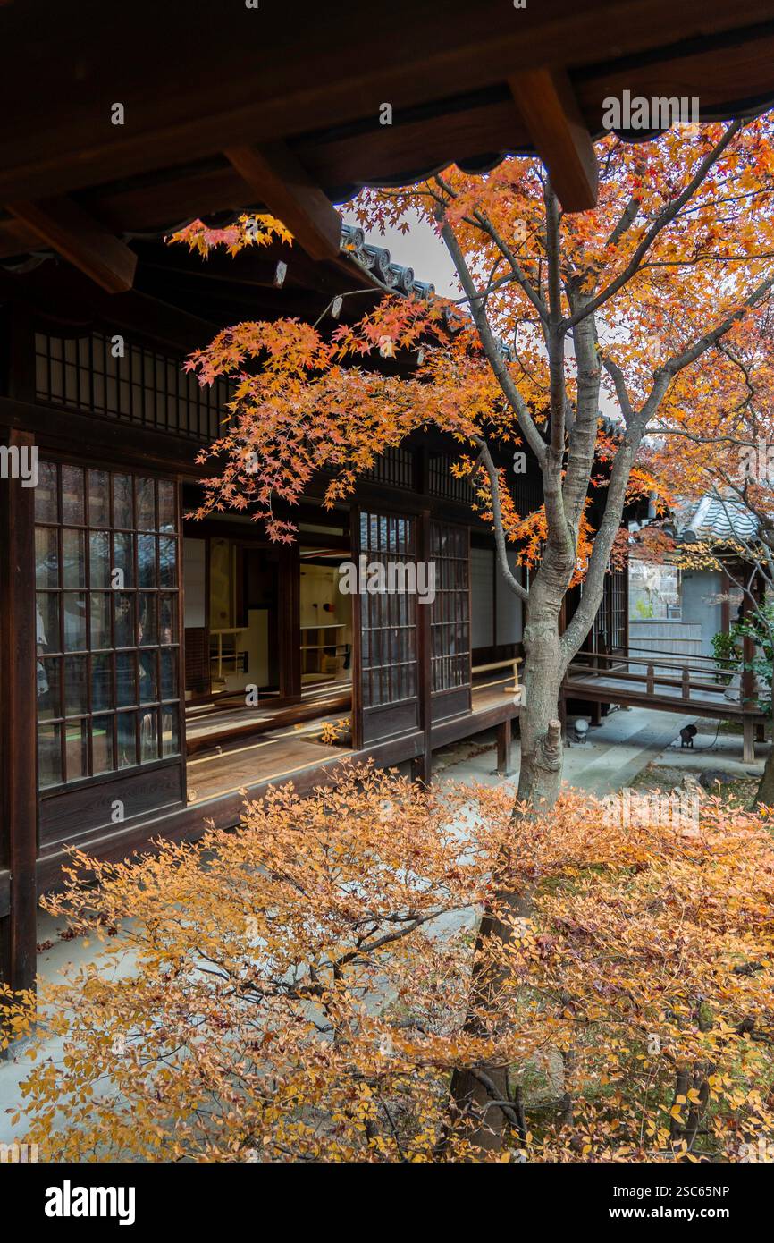 a zen garden in the fall Stock Photo - Alamy