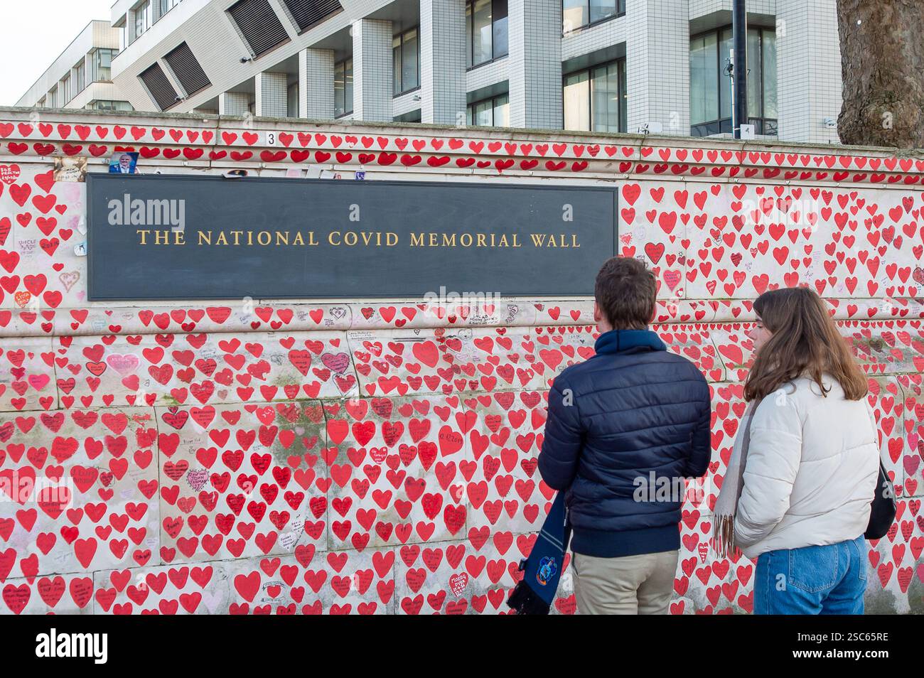 London, UK. 5th February, 2025. The Covid Memorial Wall in London ...