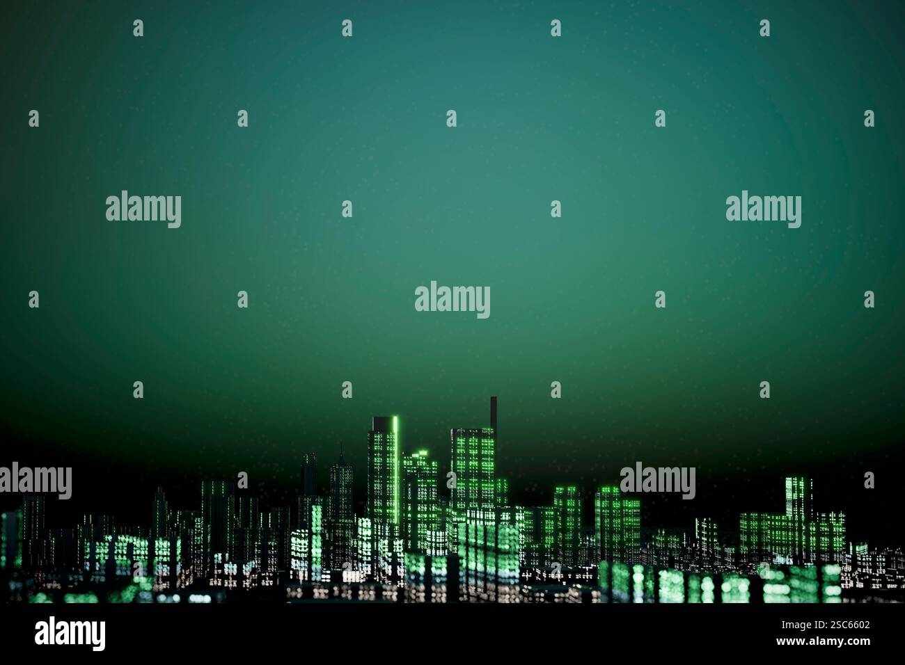 Rendered CGI scene of detailed 3D model representing the Center City ...