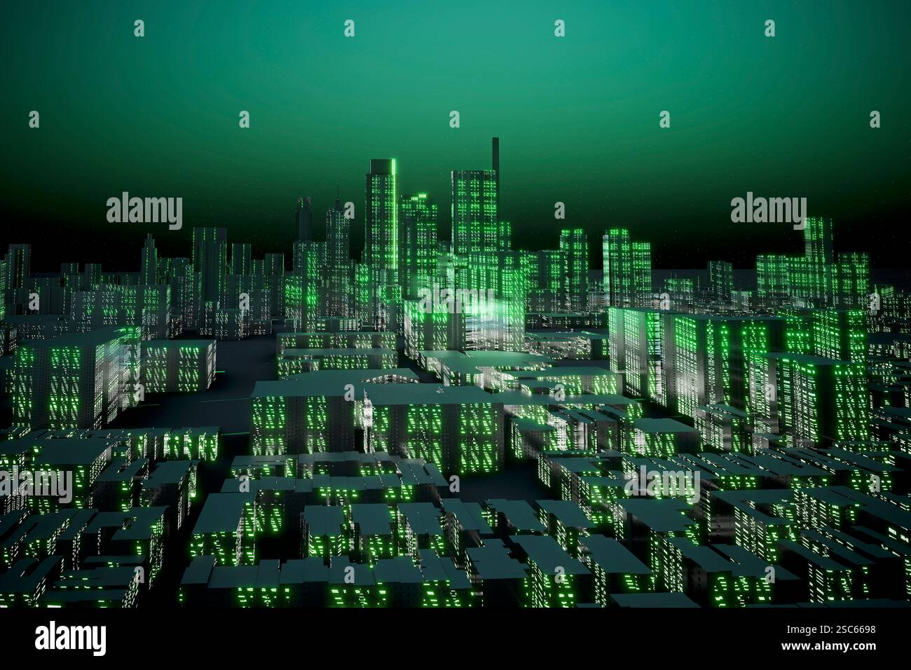 Rendered CGI scene of detailed 3D model representing the Center City ...