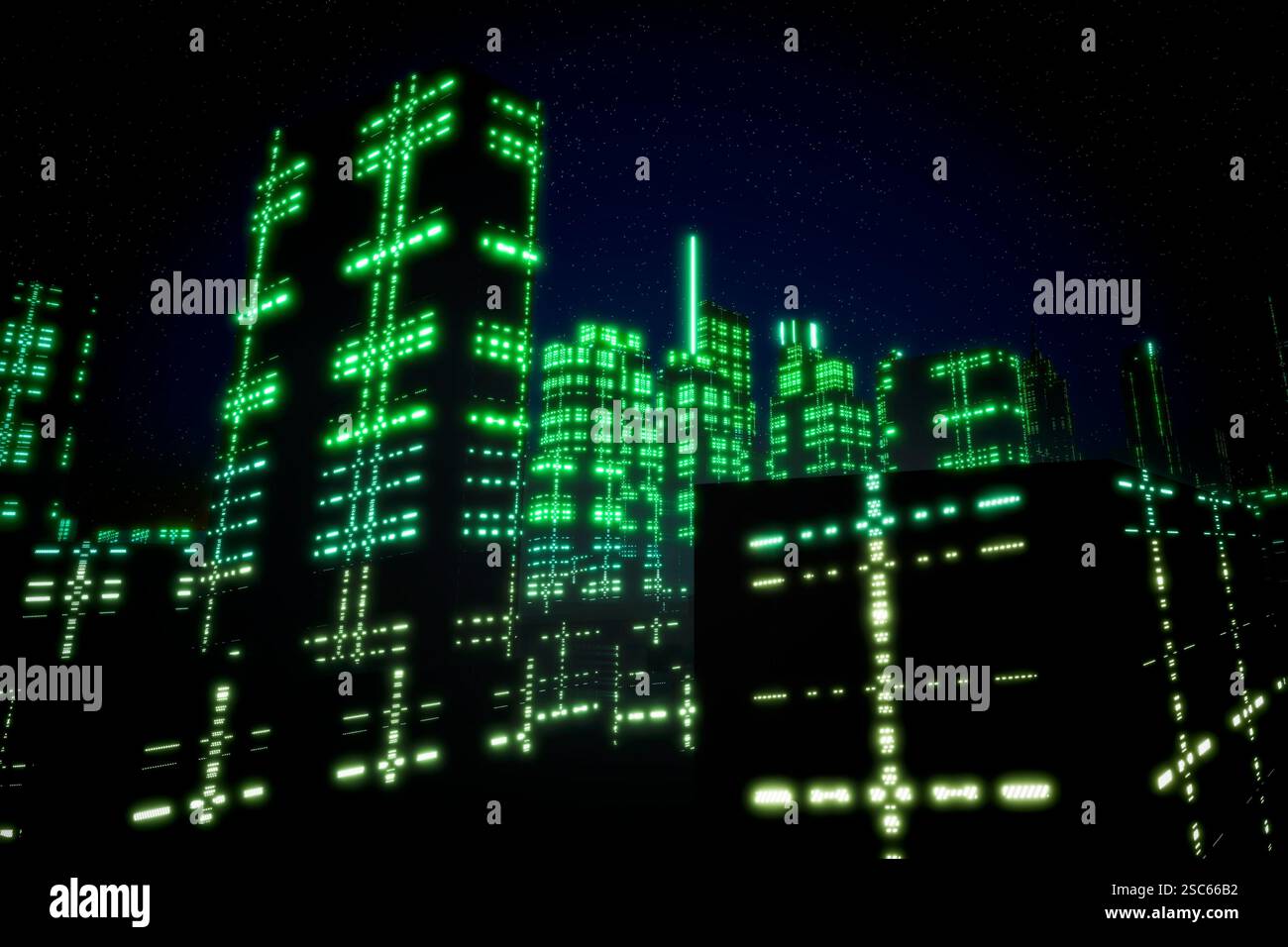 Rendered CGI scene of detailed 3D model representing the Center City ...