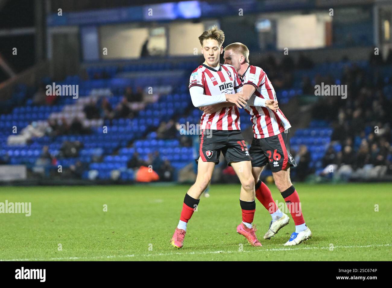 Jordan Thomas (15 Cheltenham Town) celebrates after scoring teams first ...