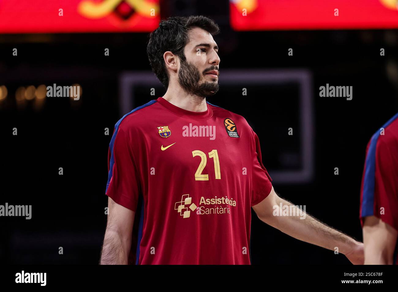 Alex Abrines of FC Barcelona looks on during the Turkish Airlines ...