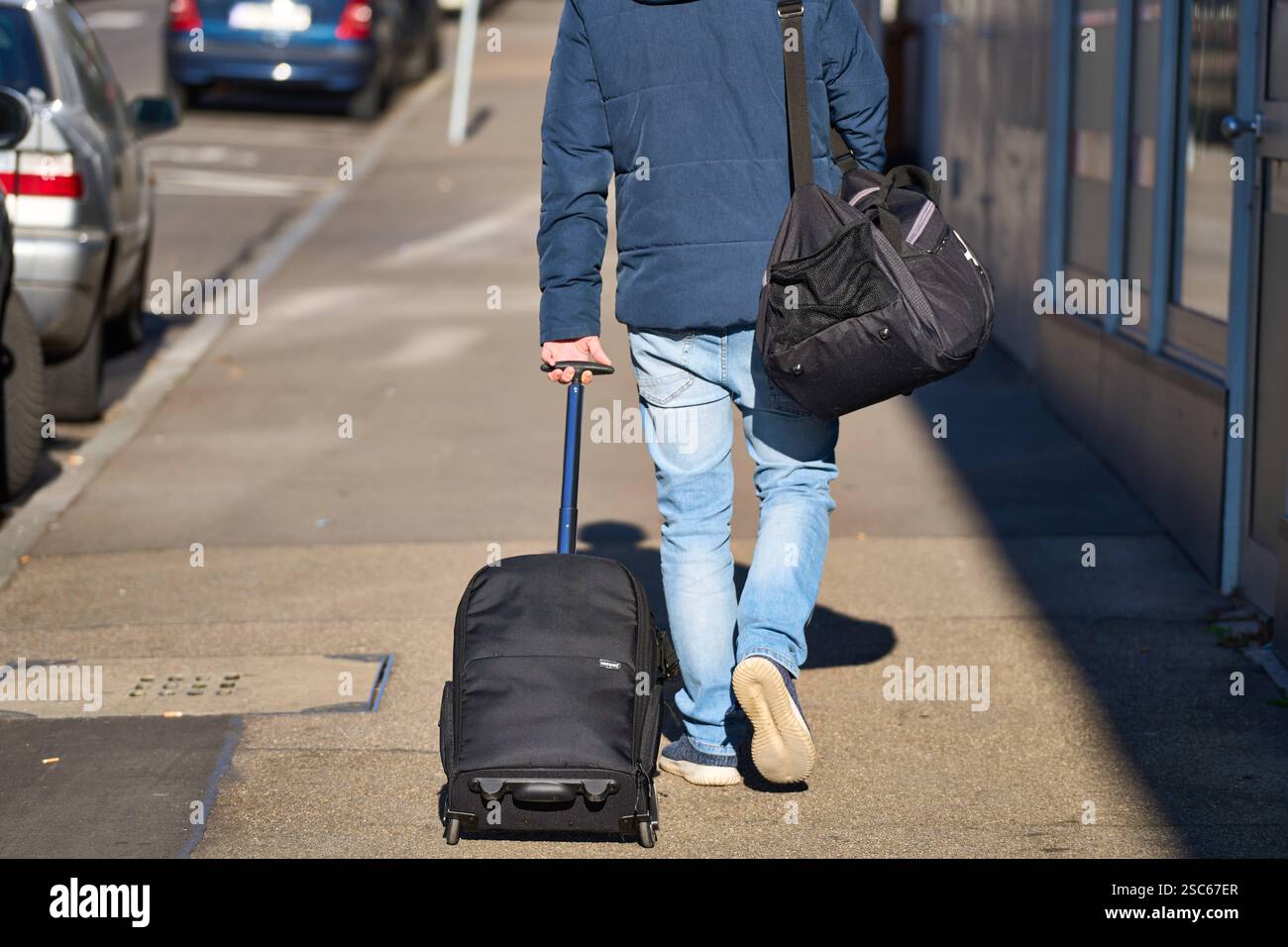 Baden-Württemberg, Stuttgart, Germany - February 5, 2025: A person in ...