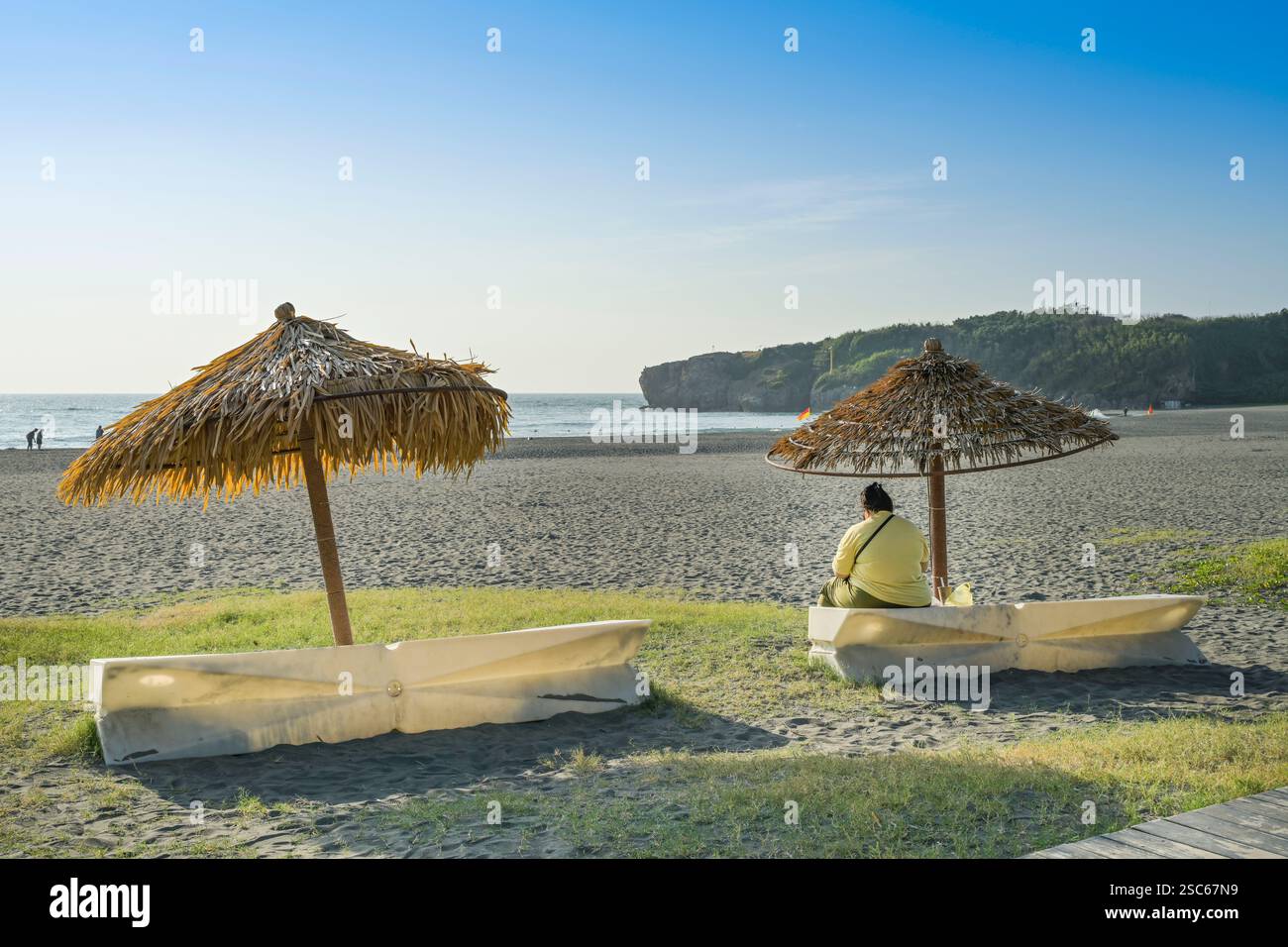 Sandstrand, Cijin Beach, Cijin Insel, Kaohsiung, Taiwan +++ NO MODEL ...