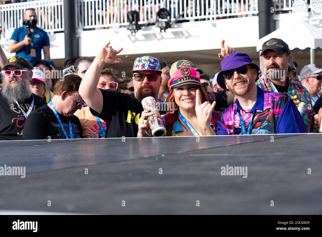 Festivalgoers are seen during Chris Jericho's Rock 'N' Wrestling Rager ...