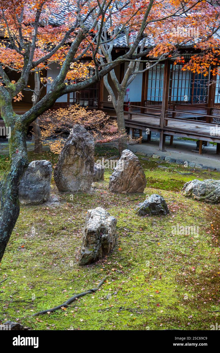 a zen garden in the fall Stock Photo - Alamy