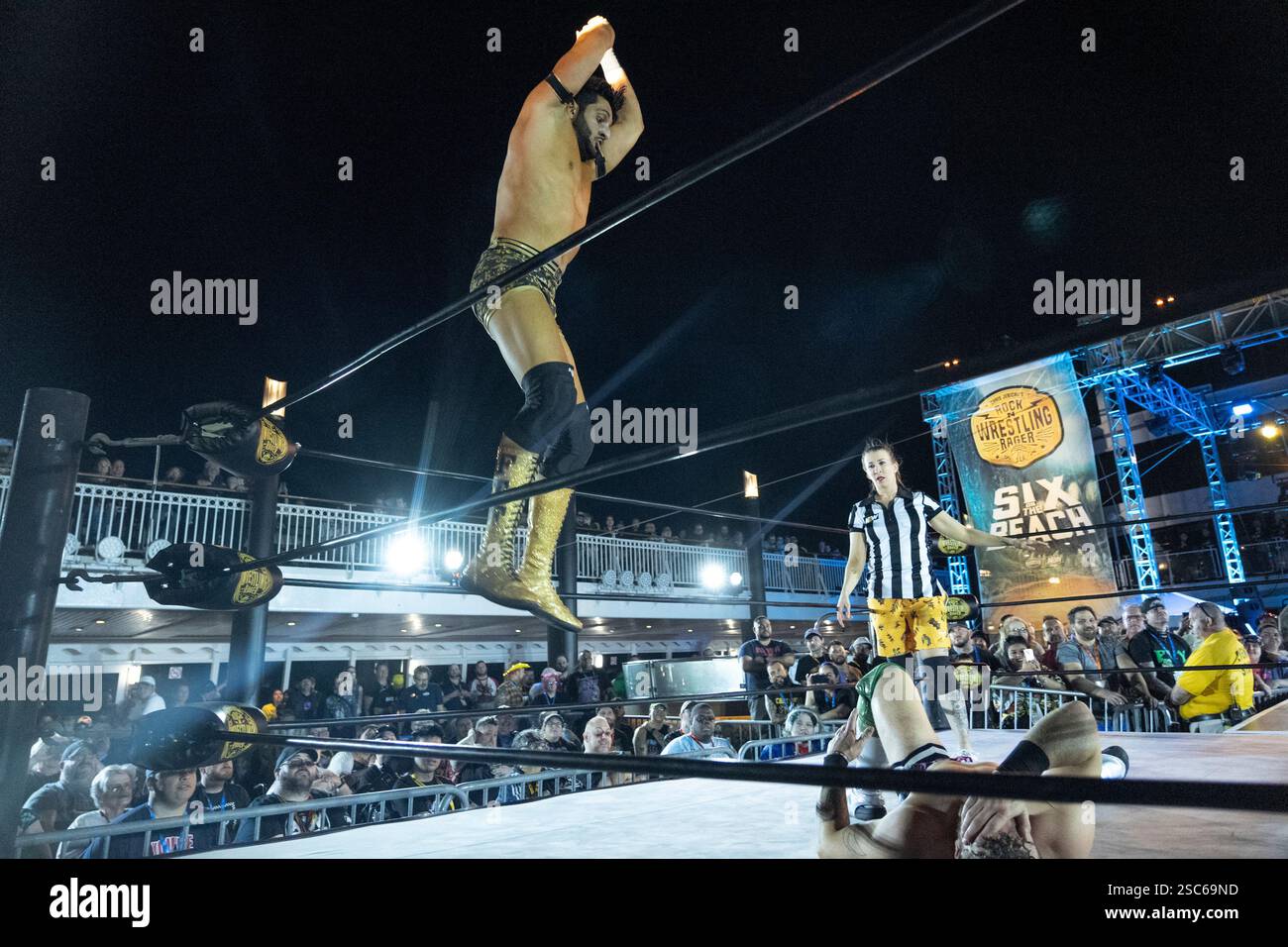 MXM is seen during Chris Jericho's Rock 'N' Wrestling Rager at Sea on ...