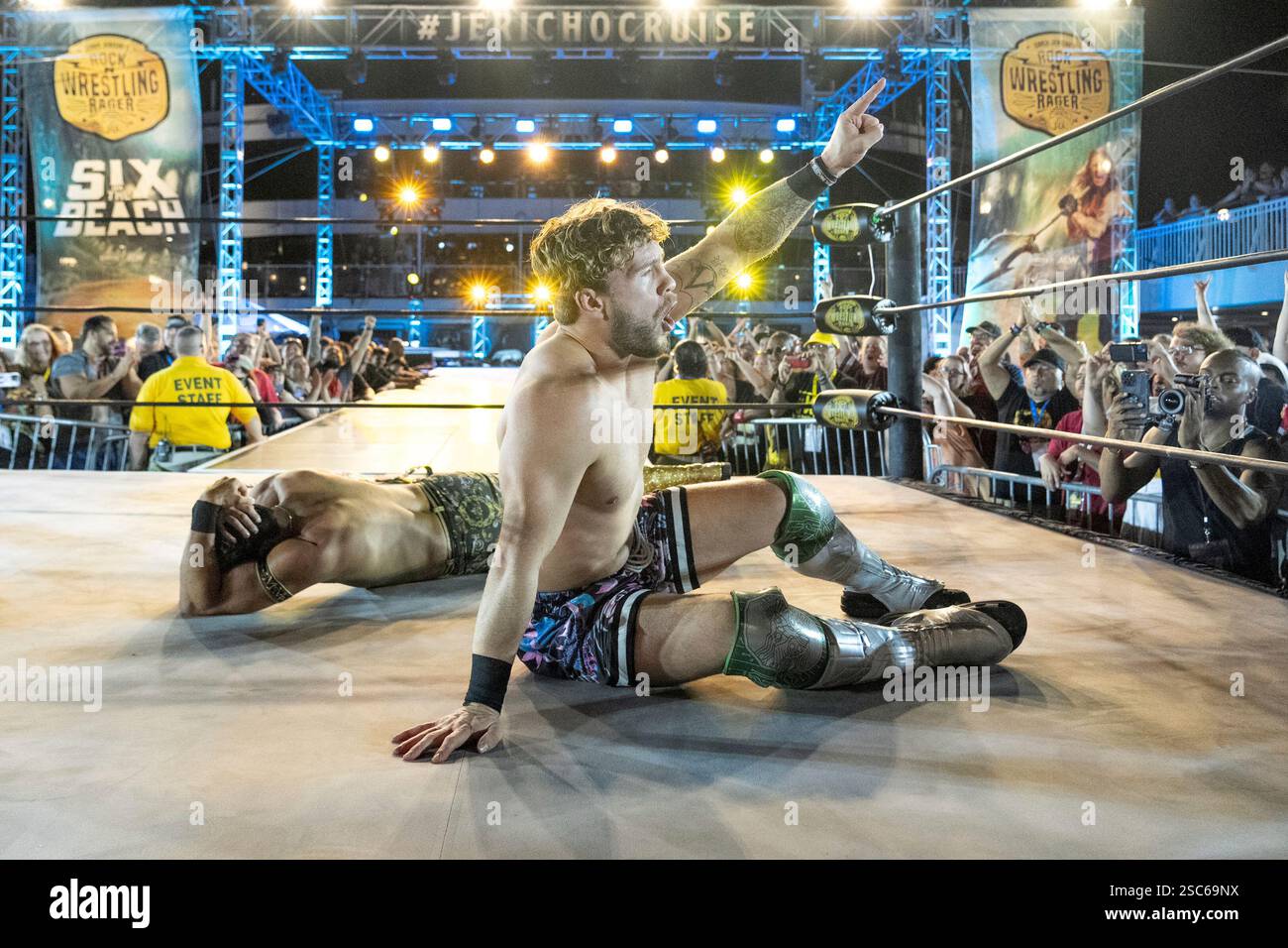 Will Ospreay is seen during Chris Jericho's Rock 'N' Wrestling Rager at ...