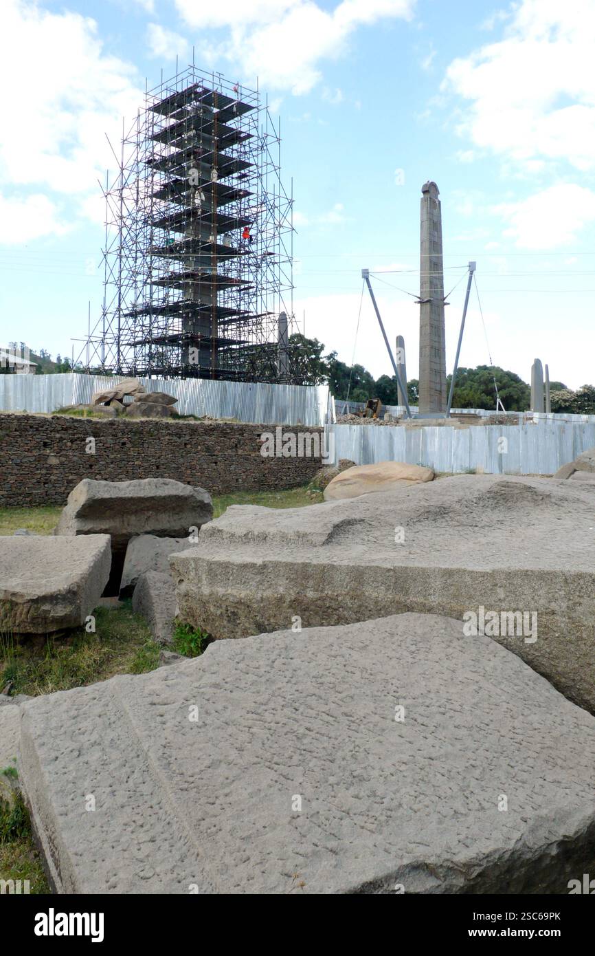 The Stele Returned by Italy Still Wraps. Stele Park Axum. (Ethiopia ...