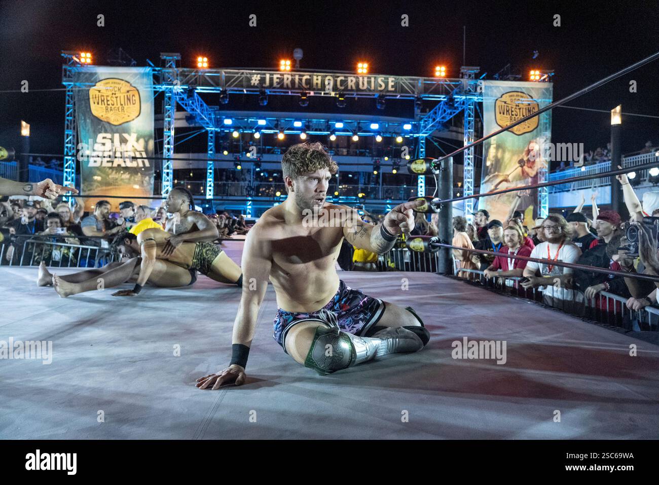 Will Ospreay is seen during Chris Jericho's Rock 'N' Wrestling Rager at ...