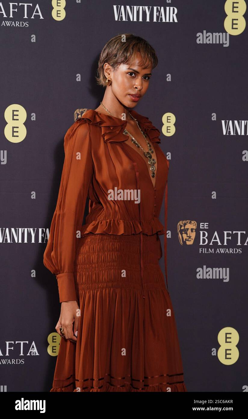 Sabrina Elba attending the Vanity Fair EE Rising Star party ...