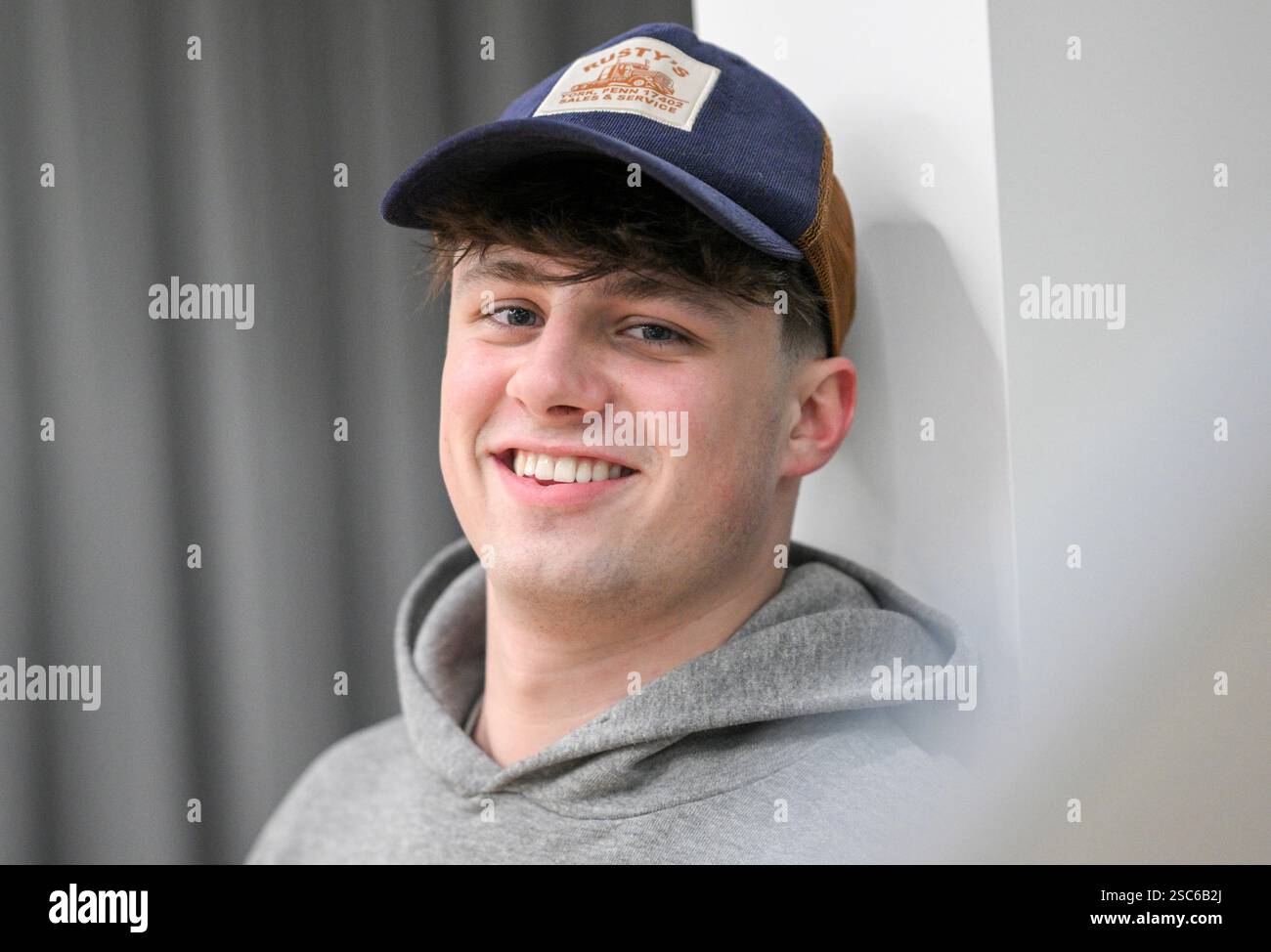 Berlin, Germany. 30th Jan, 2025. Influencer and actor Lukas White before the recording of the ...