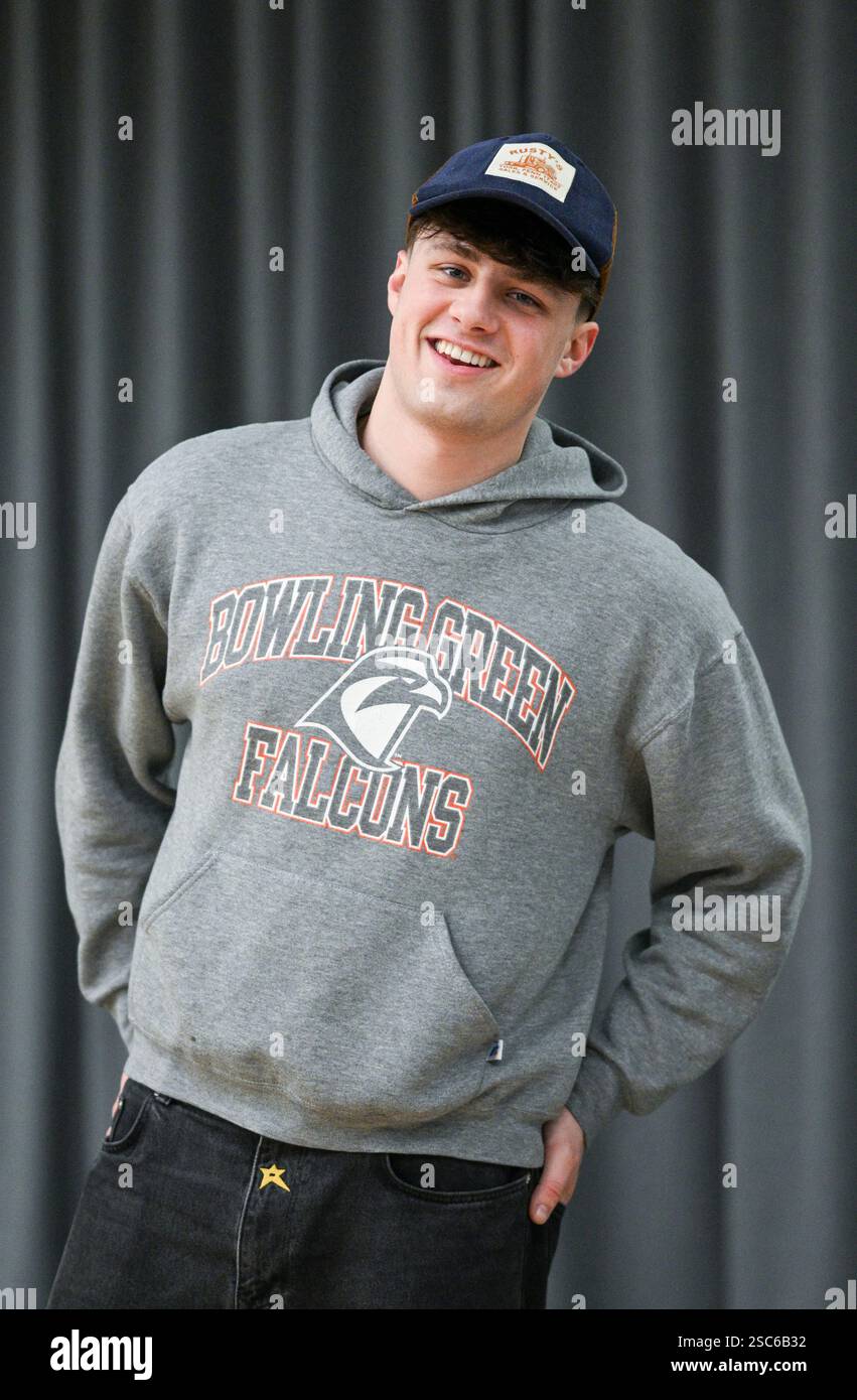 Berlin, Germany. 30th Jan, 2025. Influencer and actor Lukas White before the recording of the ...