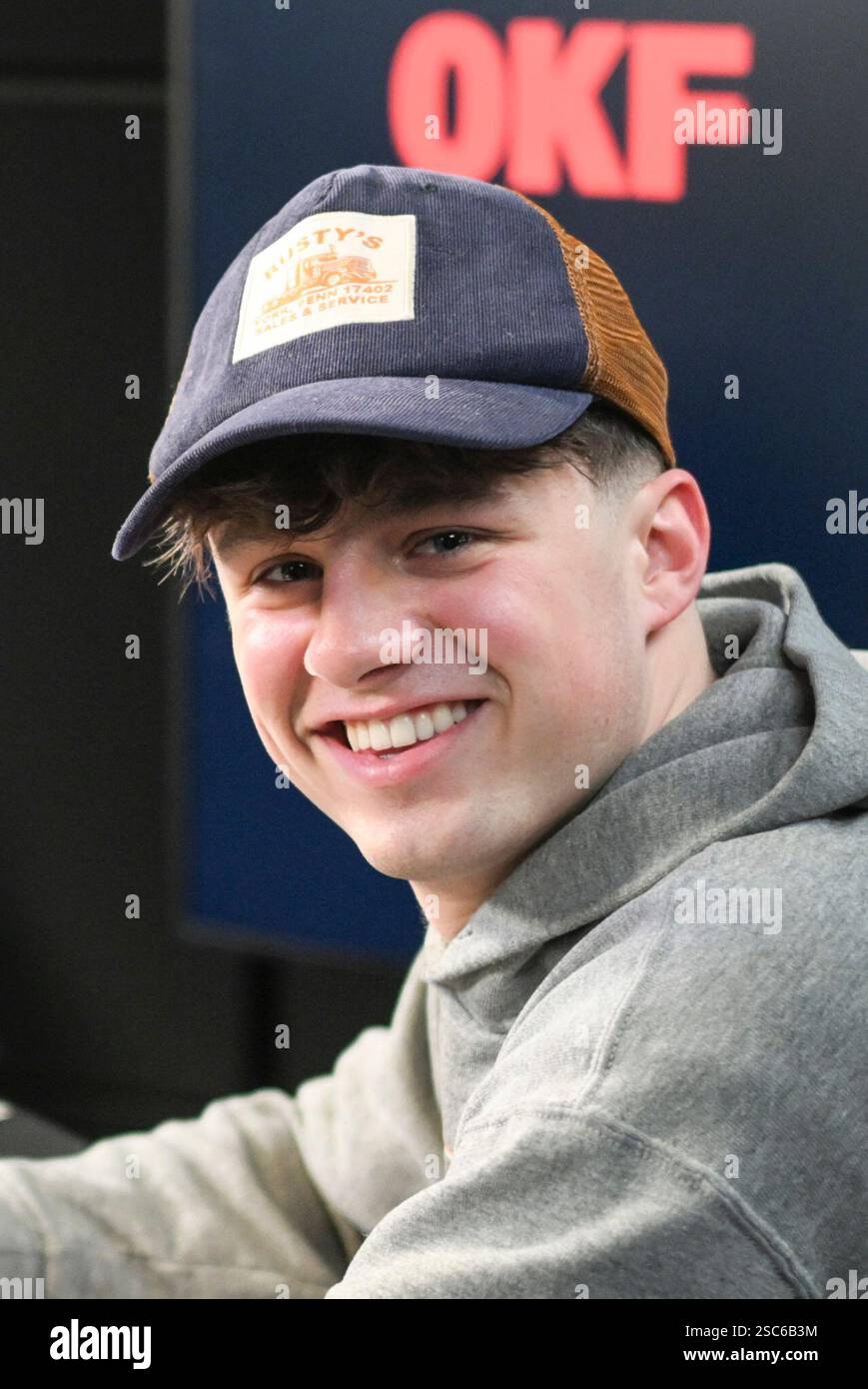 Berlin, Germany. 30th Jan, 2025. Influencer and actor Lukas White before the recording of the ...