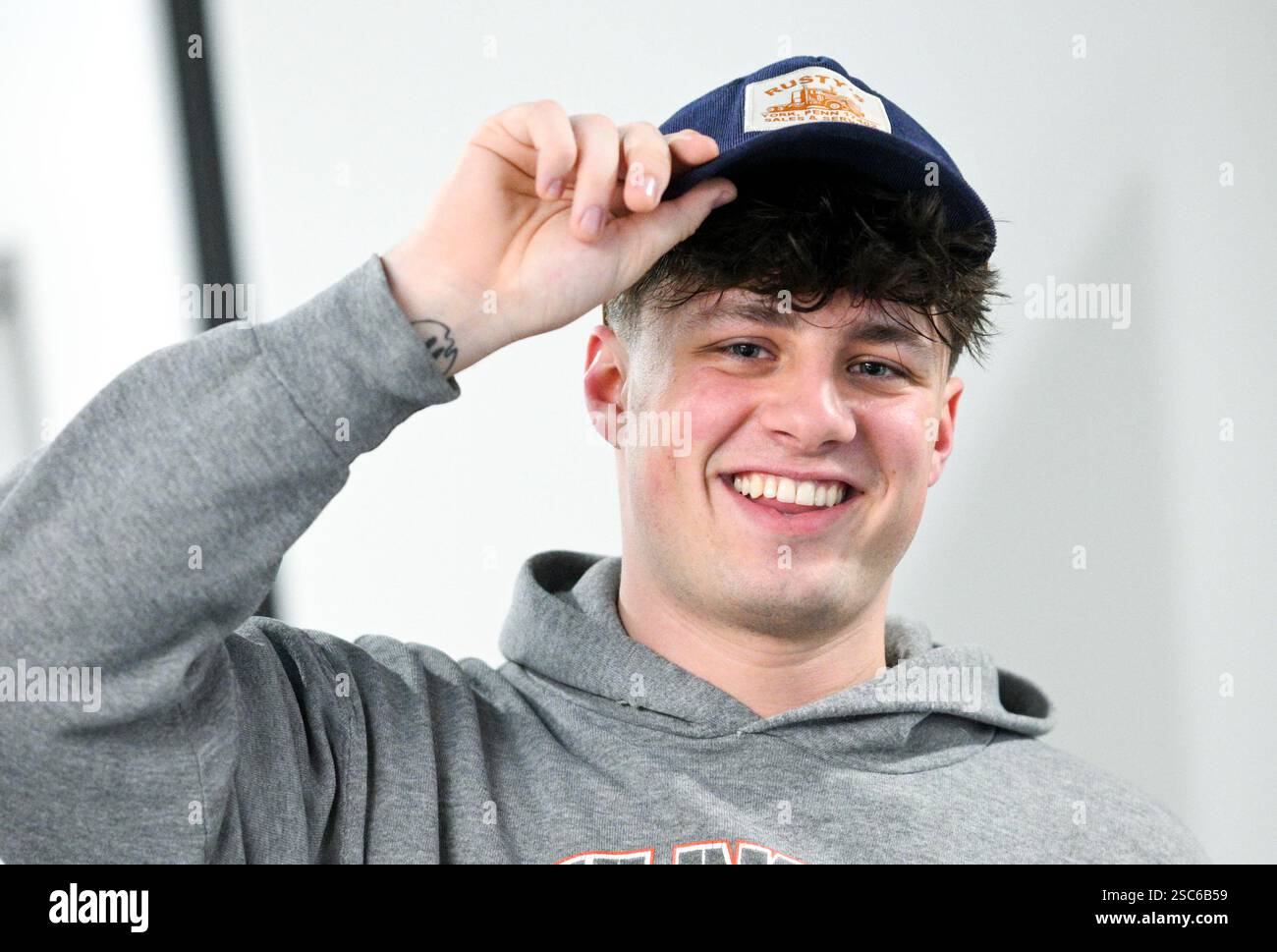 Berlin, Germany. 30th Jan, 2025. Influencer and actor Lukas White before the recording of the ...