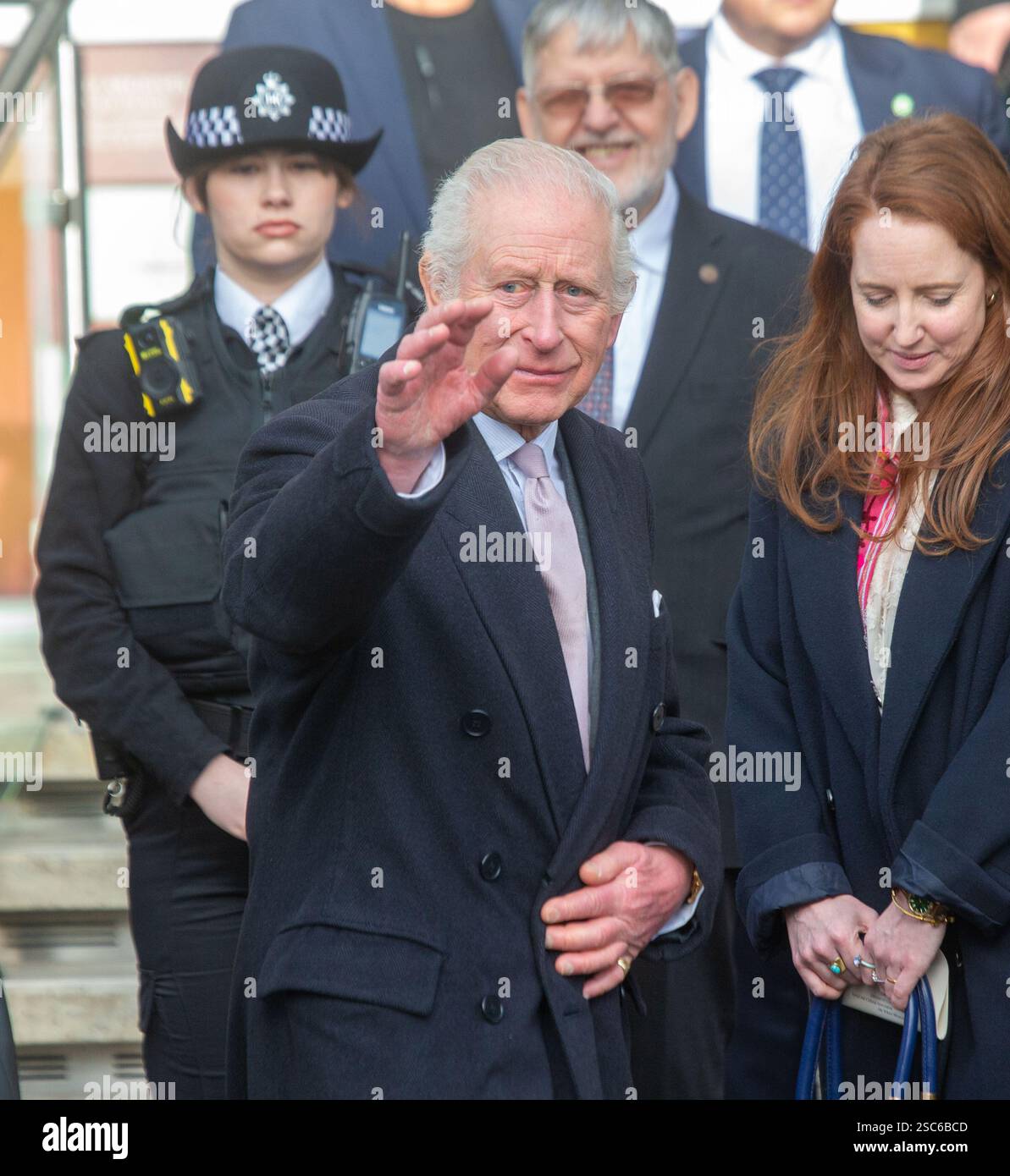 London, England, UK. 5th Feb, 2025. King CHARLES III leaves The Polish ...